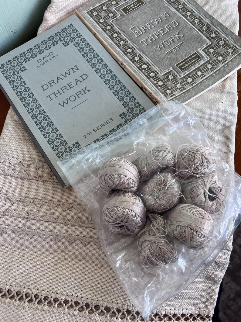 Rare 1930s Bundle, DMC Library , Drawn Thread Series 1 and 2 ...