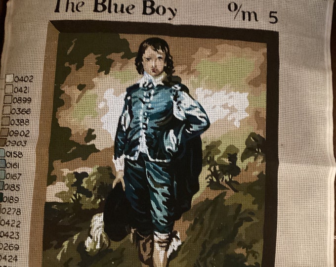 Vintage Penelope Tapestry Needlepoint Canvas the Blue Boy , Thomas ...