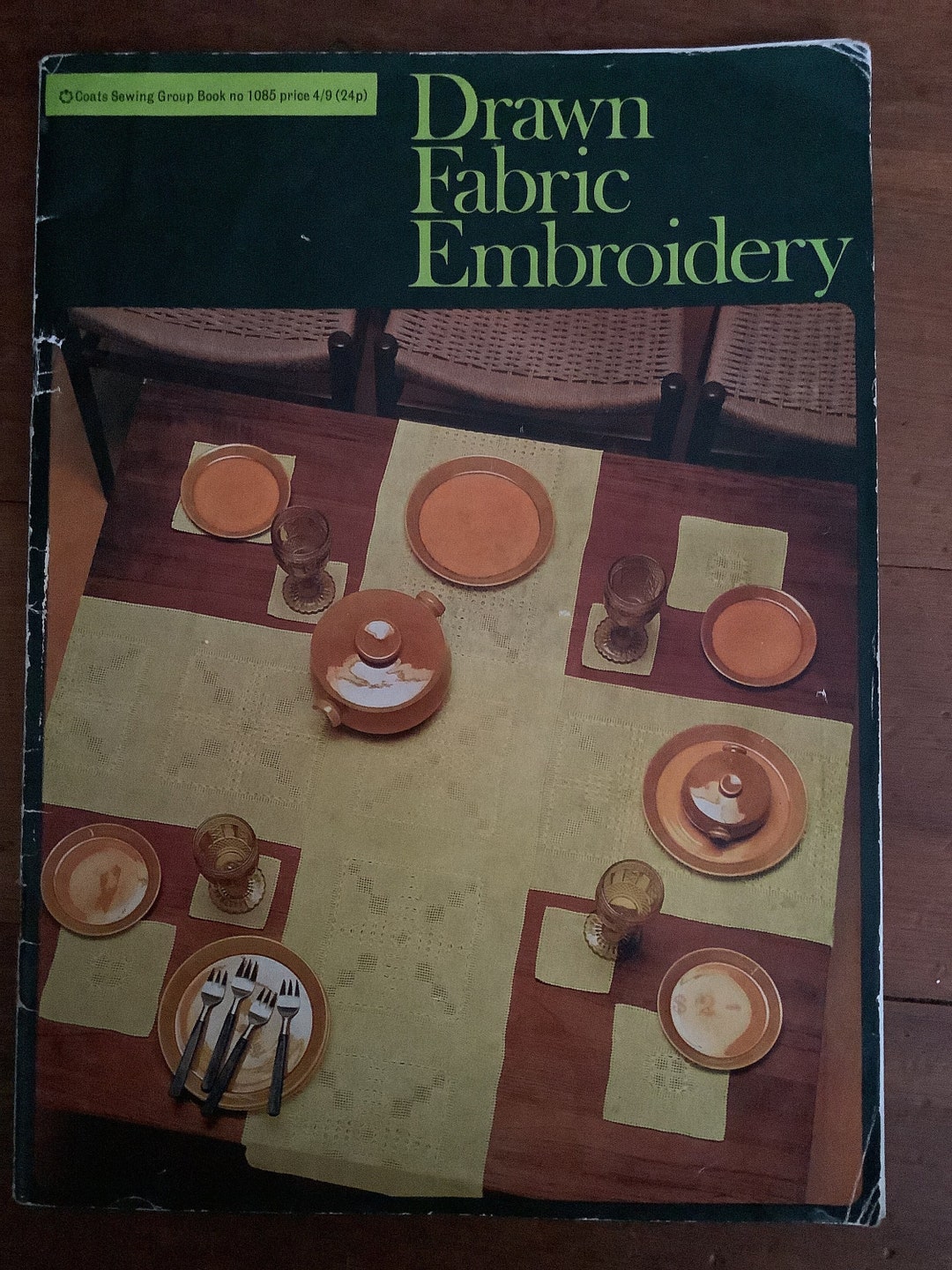 1970s Drawn Fabric Embroidery Book , Pulled Thread, Coats Publication ...