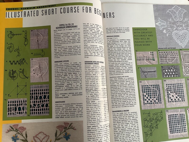 Anna Burda Knitting & Needlecraft Magazine schwalm Embroidery - Etsy