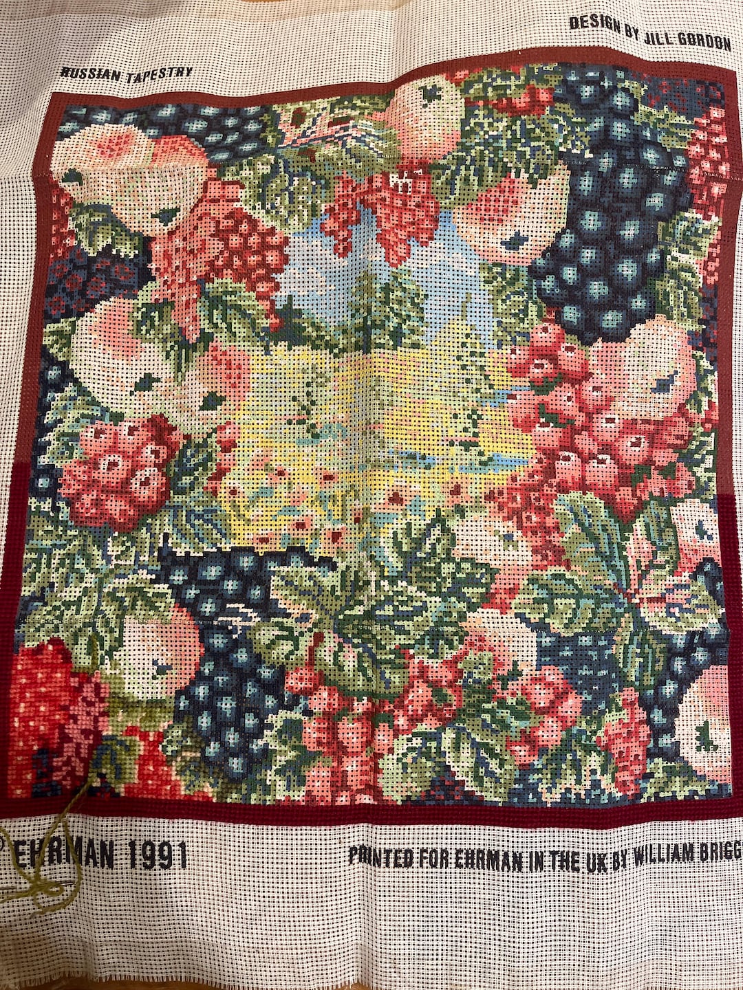 Ehrman Kit, 1991 Russian Tapestry Needlepoint Cushion, Jill Gordon - Etsy