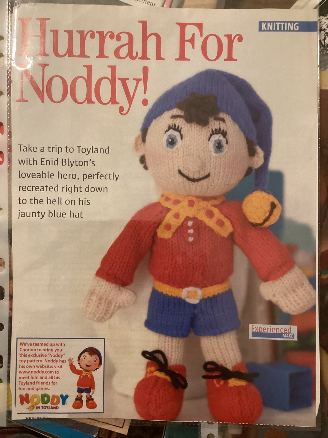 Noddy Toy Knitting Pattern, Hurrah for Noddy English Knitting Mag ...