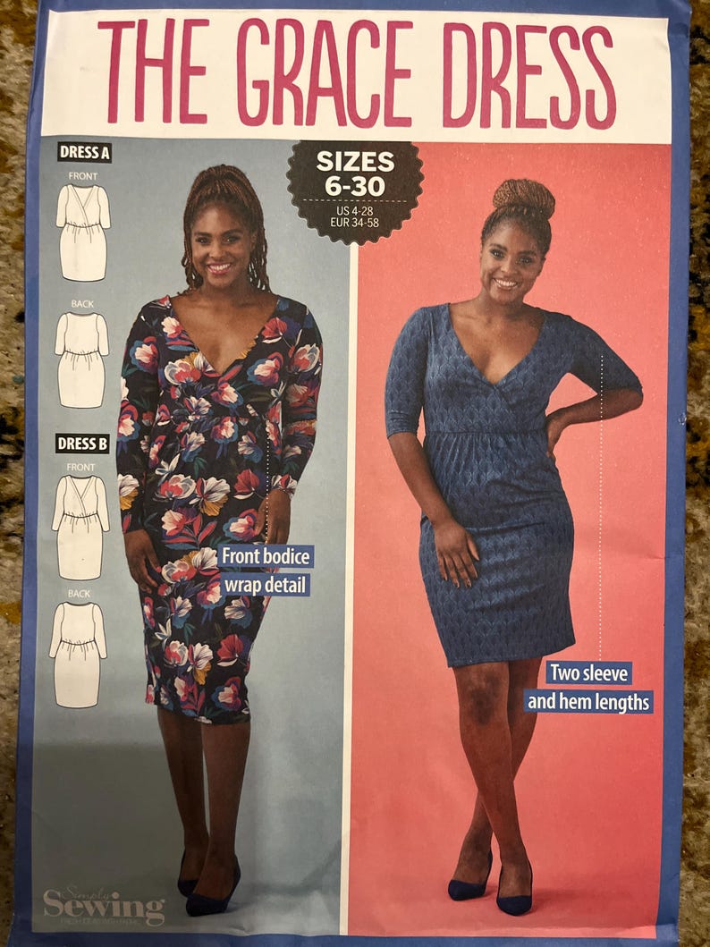 Simply Sewing Modern Dress Patterns Sizes US 4-28, Juliet,grace,pleated ...