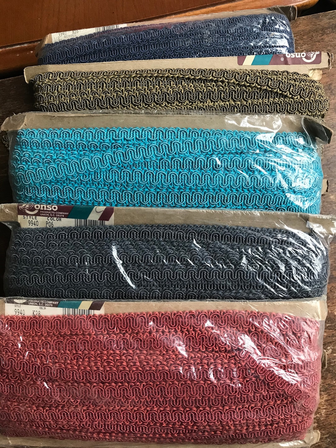 Conso 1/2” Gimp 36yds, Style 9940, French Scroll, Cotton Acetate ...