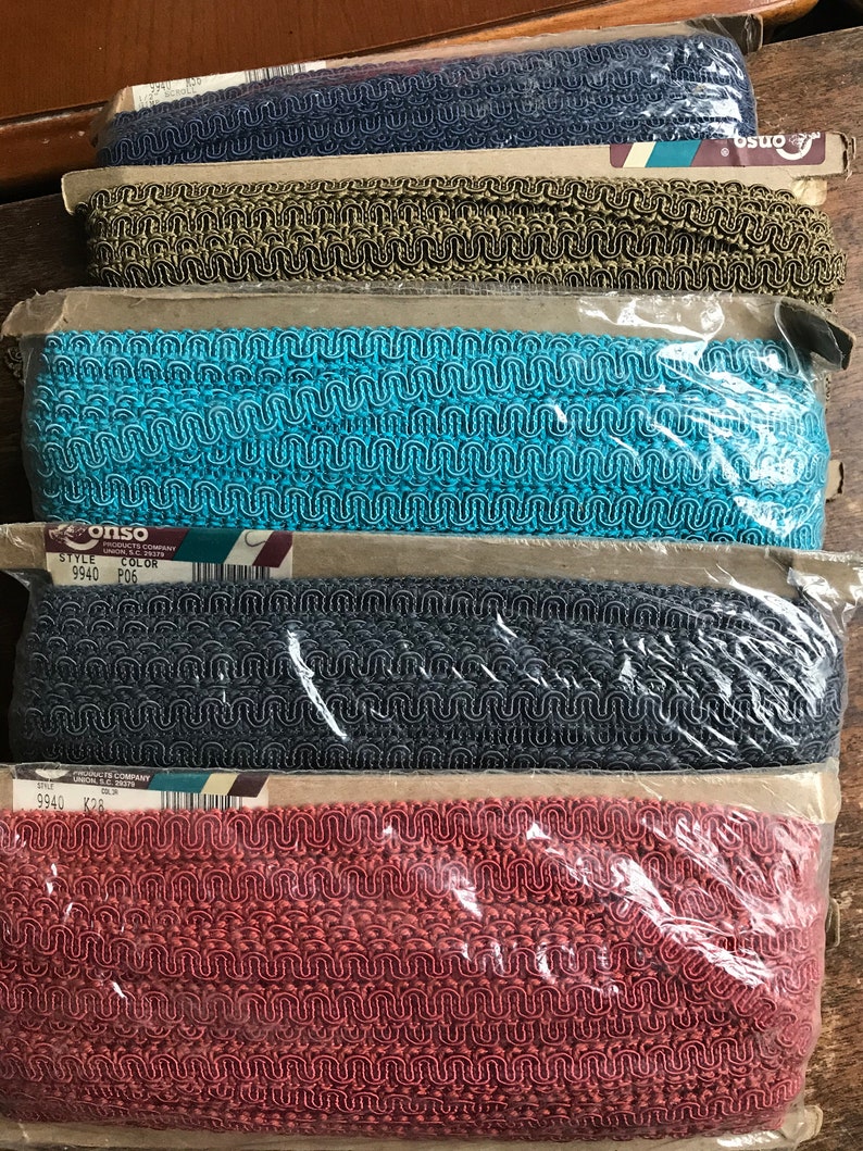 Conso 1/2” Gimp 36yds, Style 9940, French Scroll, Cotton Acetate ...