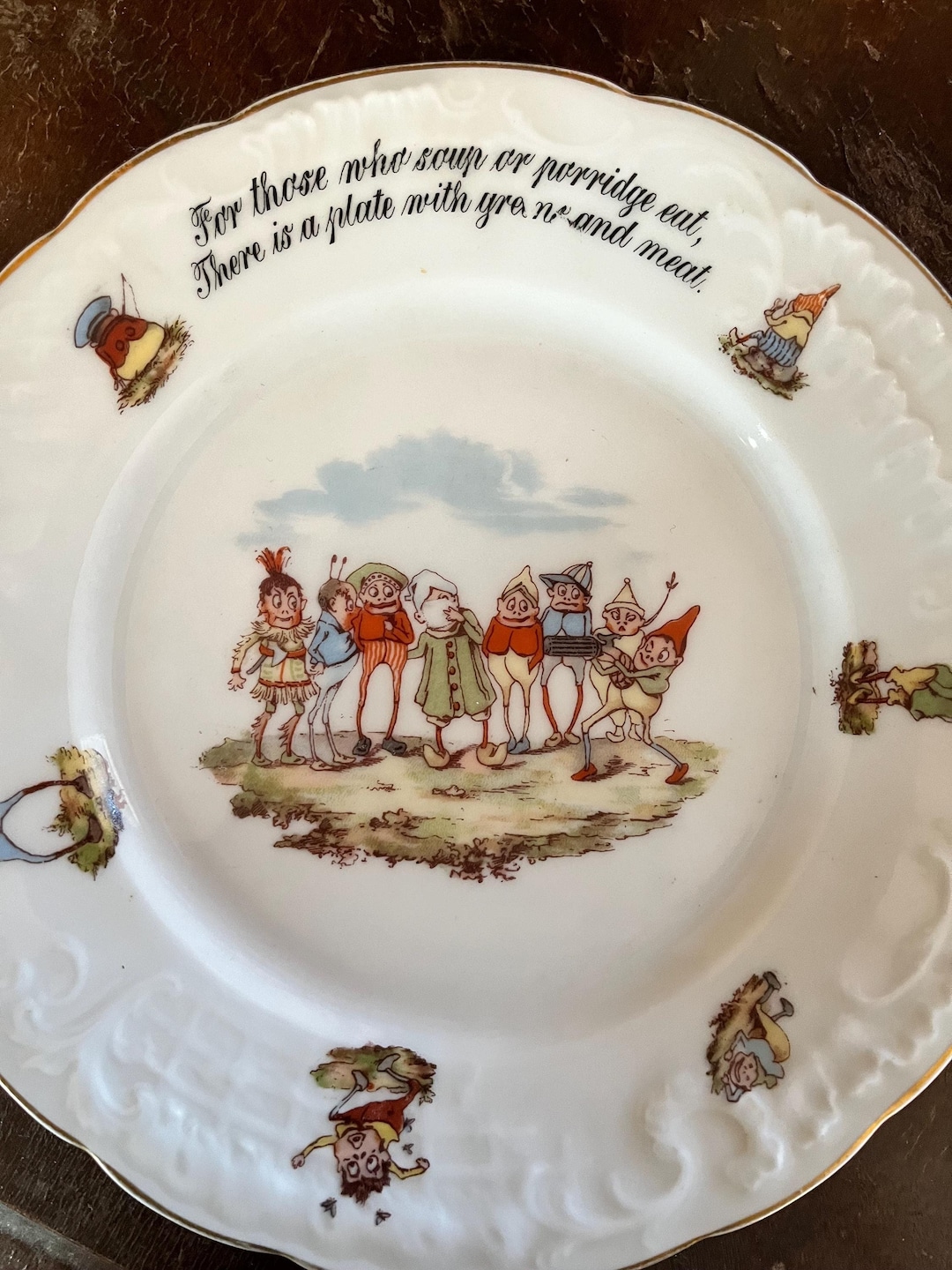 Rare Antique Palmer Cox Brownie Plate C Tielsch Germany Childs 7 7/8 ...