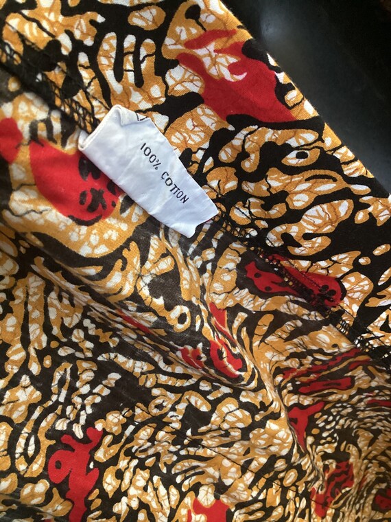 1970's Mens Summer Funky Malaysian Batik Robe Made i… - Gem