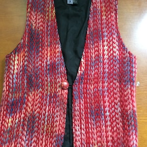 Handcrafted , Handwoven New Zealand Wool Vest, Sue Bateup Made in New ...