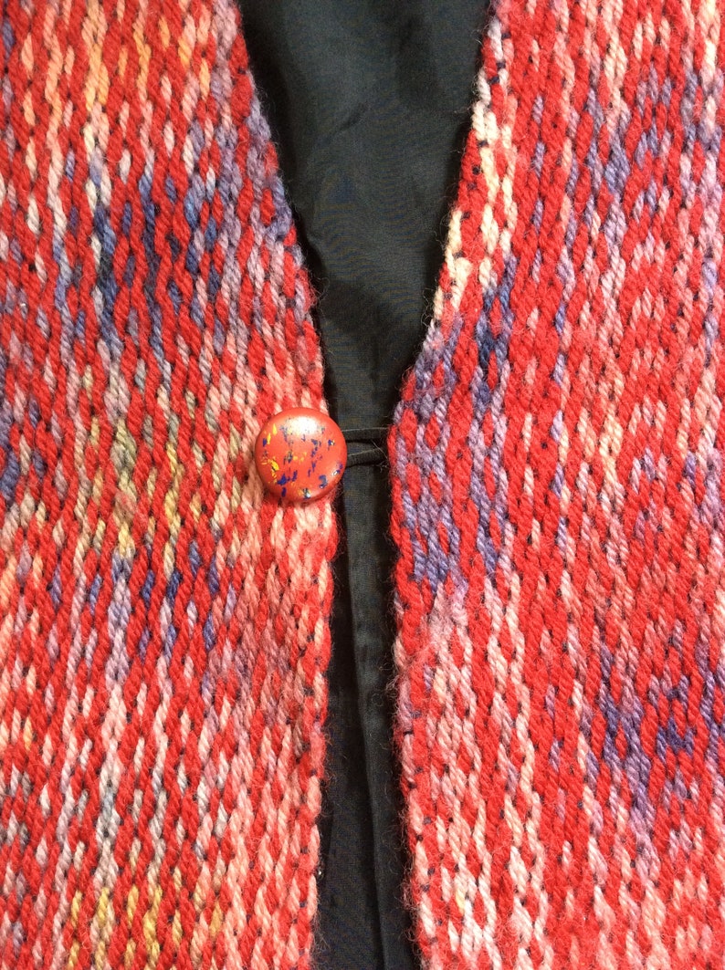 Handcrafted , Handwoven New Zealand Wool Vest, Sue Bateup Made in New ...
