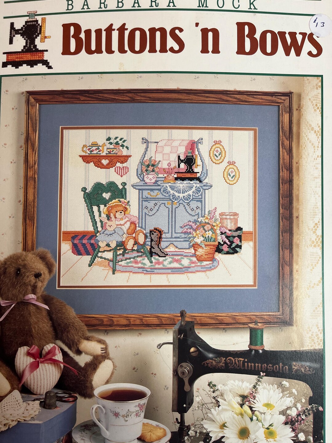Barbara Mock Dimensions Buttons N Bows Cross Stitch Chart 1990, #185 - Etsy