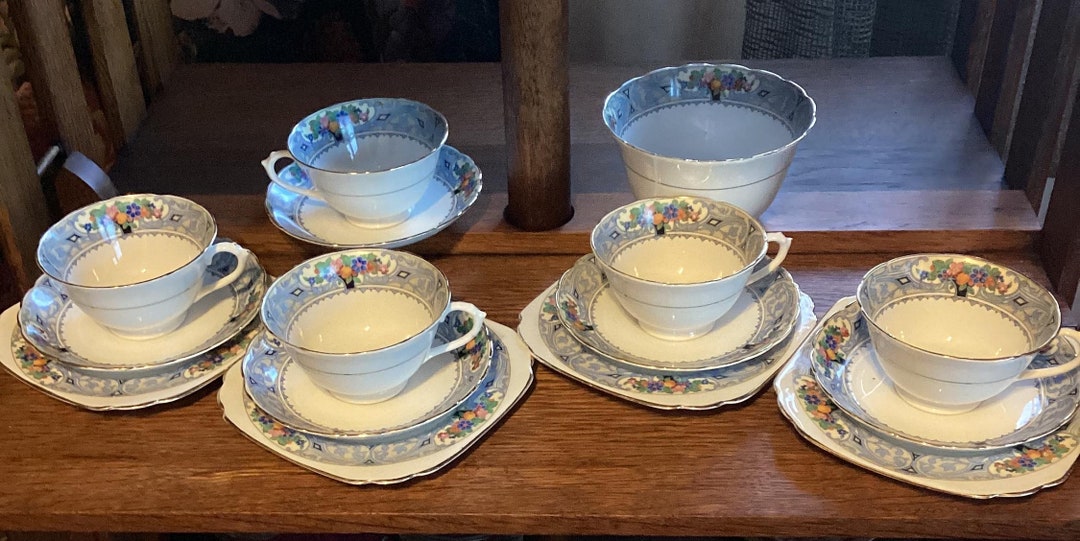 1920s Plant Tuscan China Trio, Cup, Saucer, Plate, Made in England ...