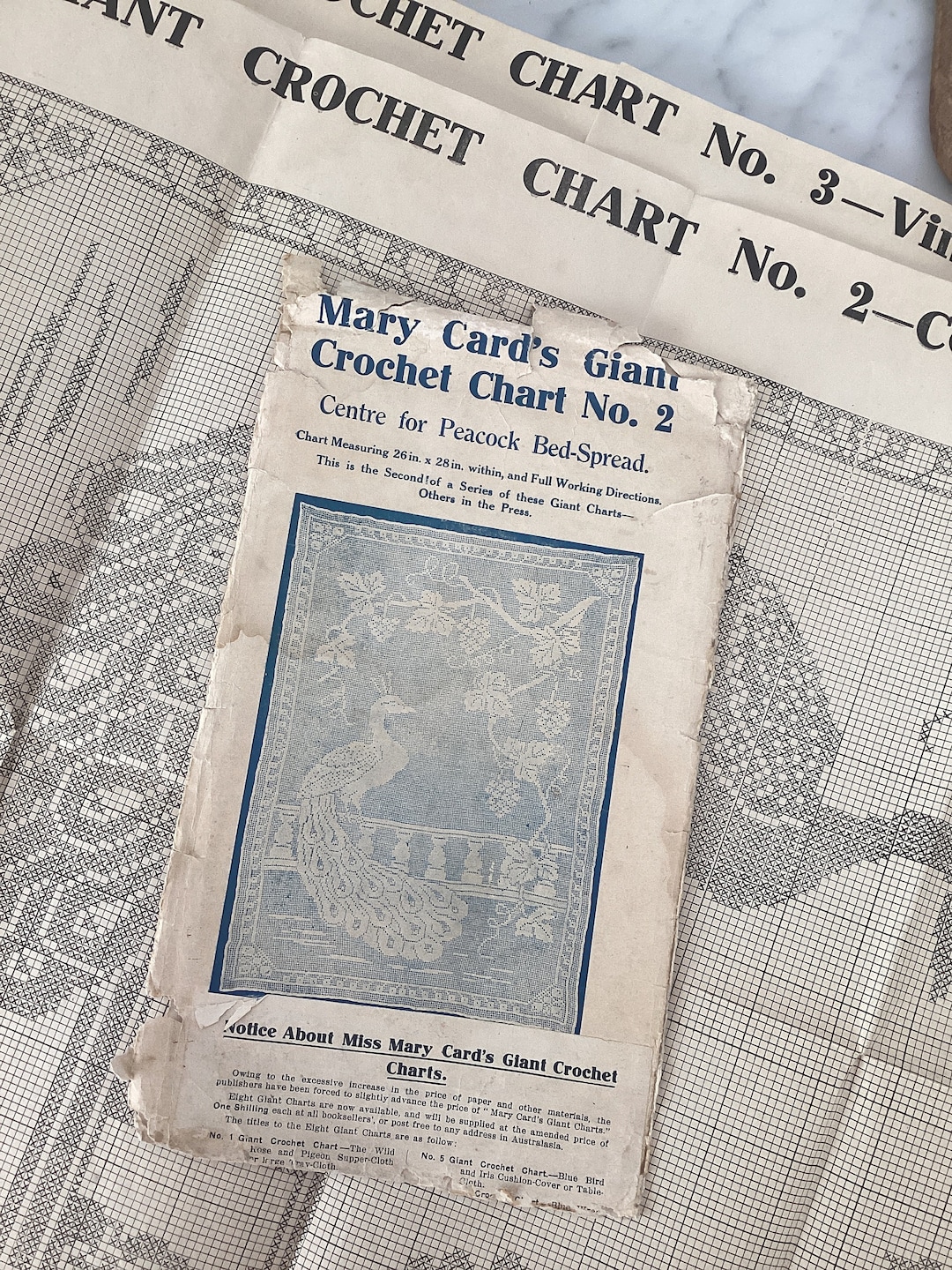 Mary Card’s Giant Crochet Charts, Chart No 2, Chart No 3, Centre for ...