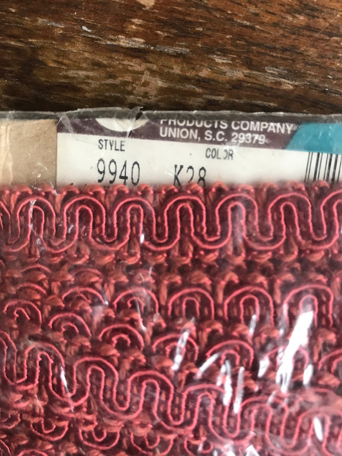 Conso 1/2” Gimp 36yds, Style 9940, French Scroll, Cotton Acetate ...