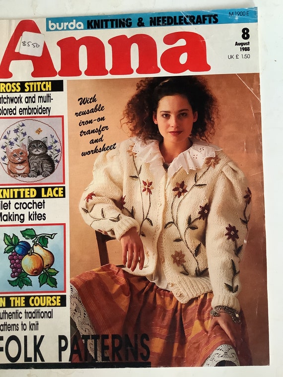 Anna Burda Knitting & Needlecraft Magazine folk Patterns - Etsy