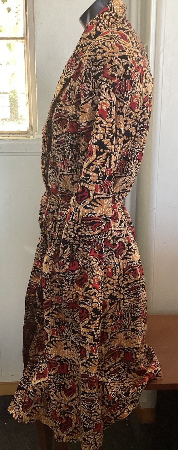 1970's Mens Summer Funky Malaysian Batik Robe Made i… - Gem