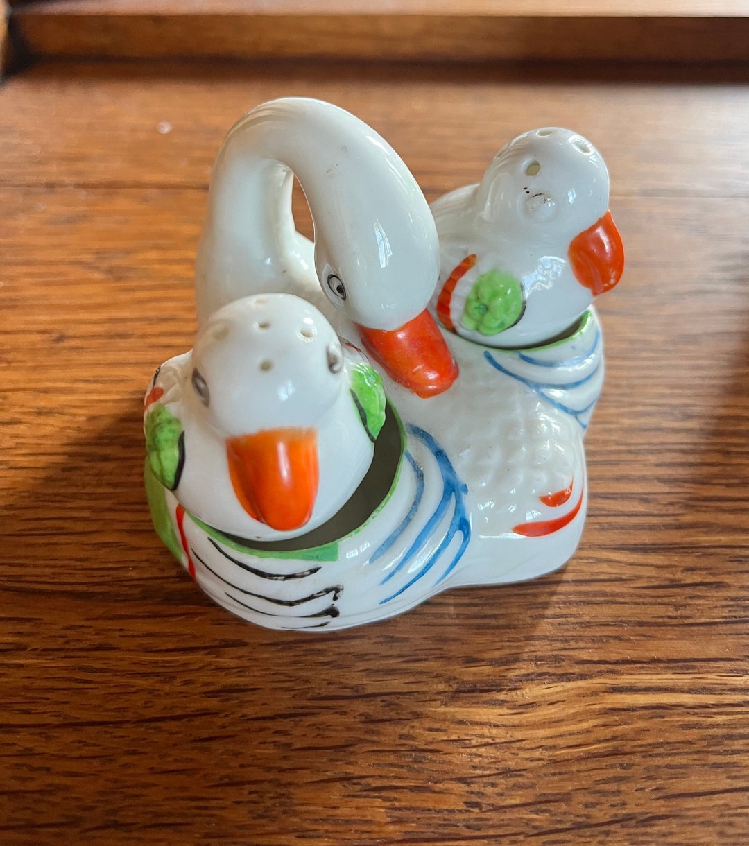 Novelty Swan and Cygnets Salt & Pepper Shakers, Cruet Set, Made in ...