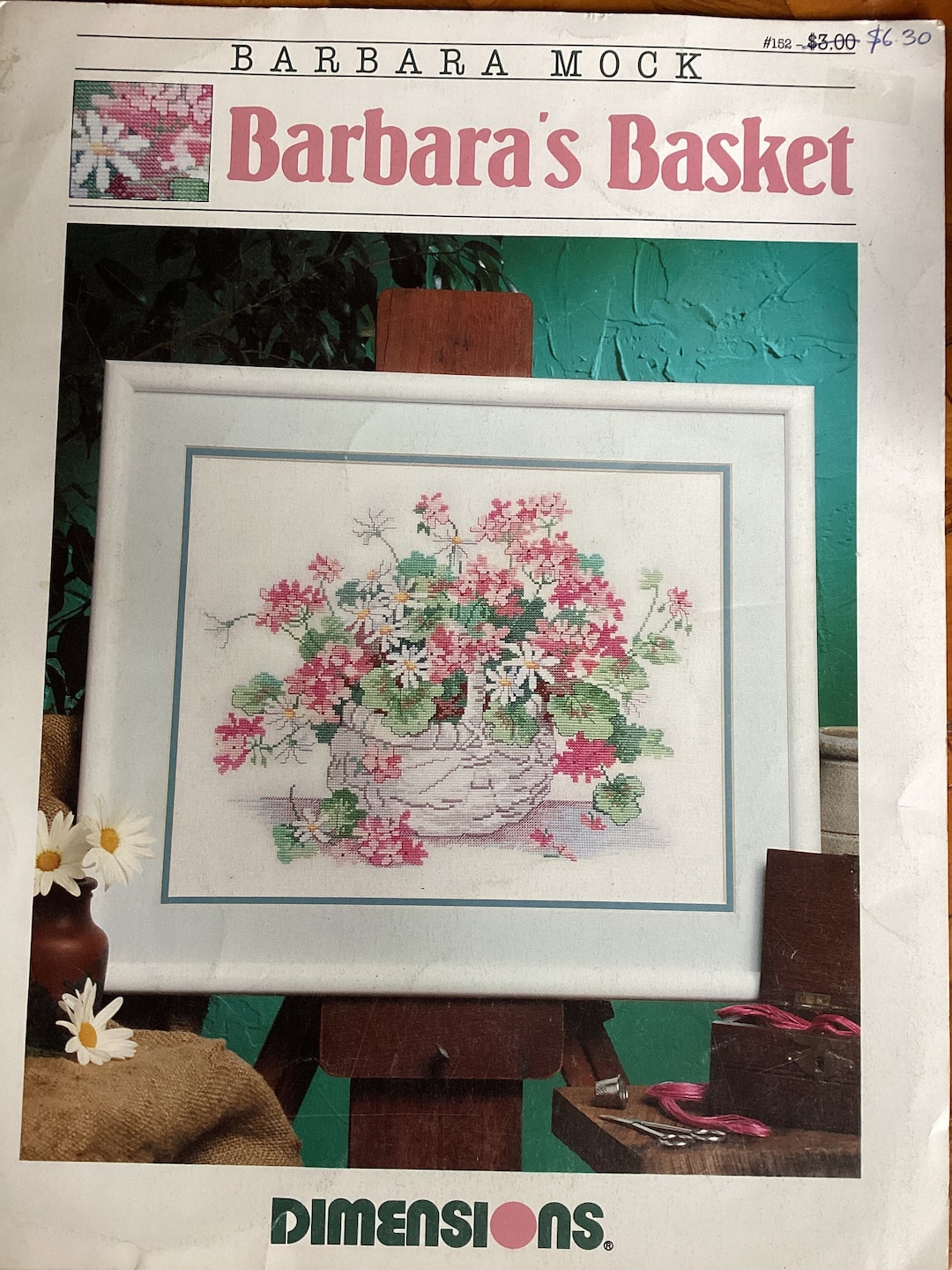 Barbara Mock Dimensions Barbara’s Basket Cross Stitch Pattern 1988 by ...