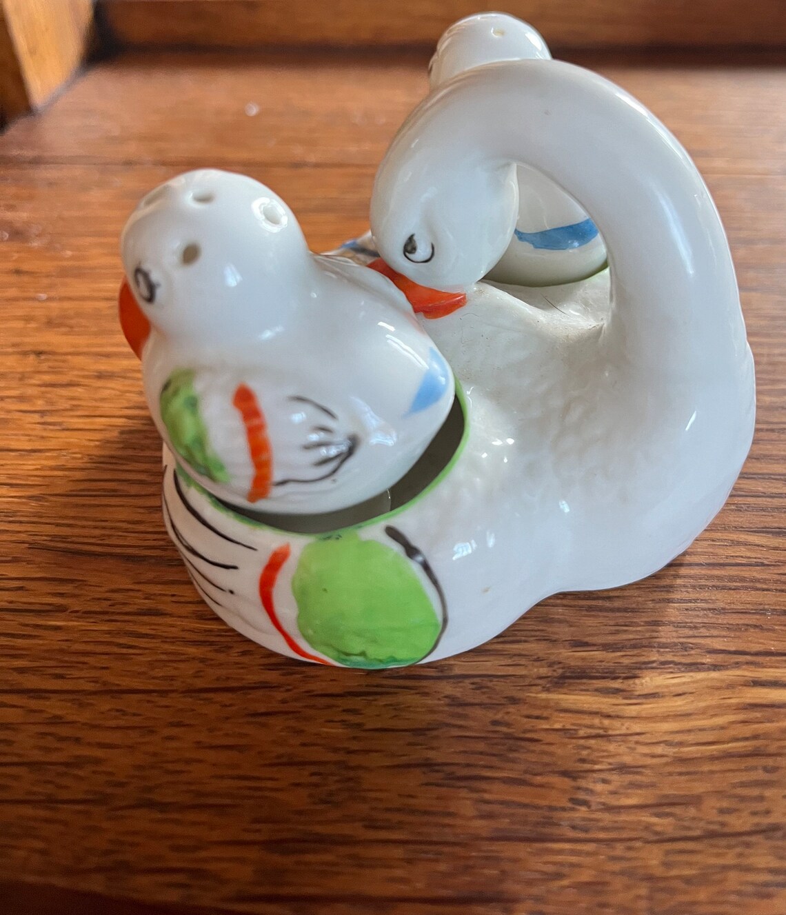 Novelty Swan and Cygnets Salt & Pepper Shakers, Cruet Set, Made in ...