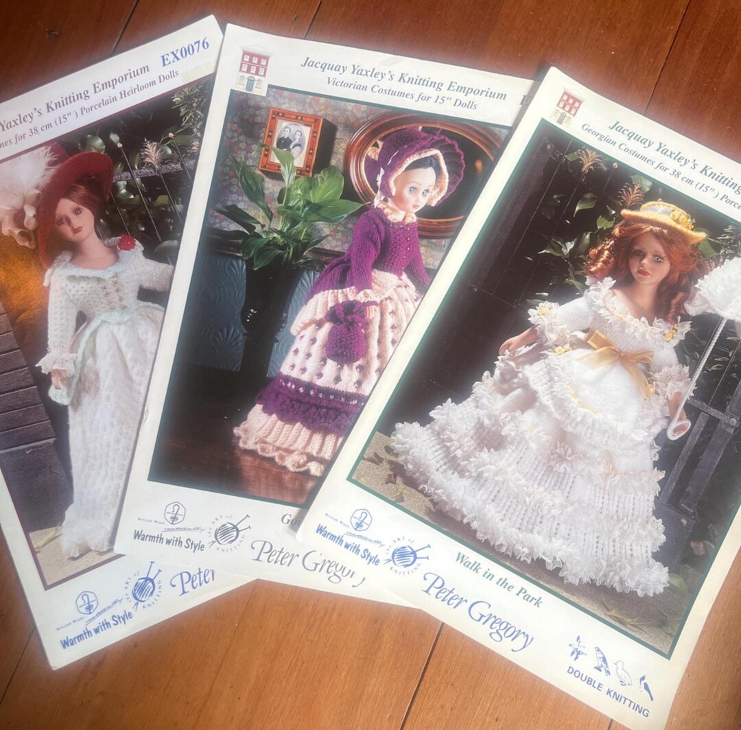 3 Jacquay Yaxleys Knitting Emporium Patterns for Georgian and Victorian ...