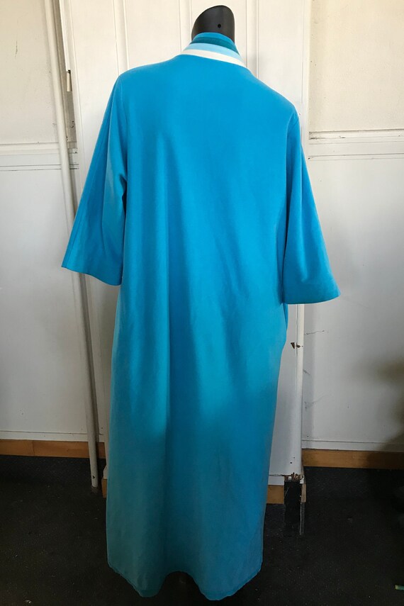 1970s long mod Vanity Fair Robe,brushed polyester ve… - Gem