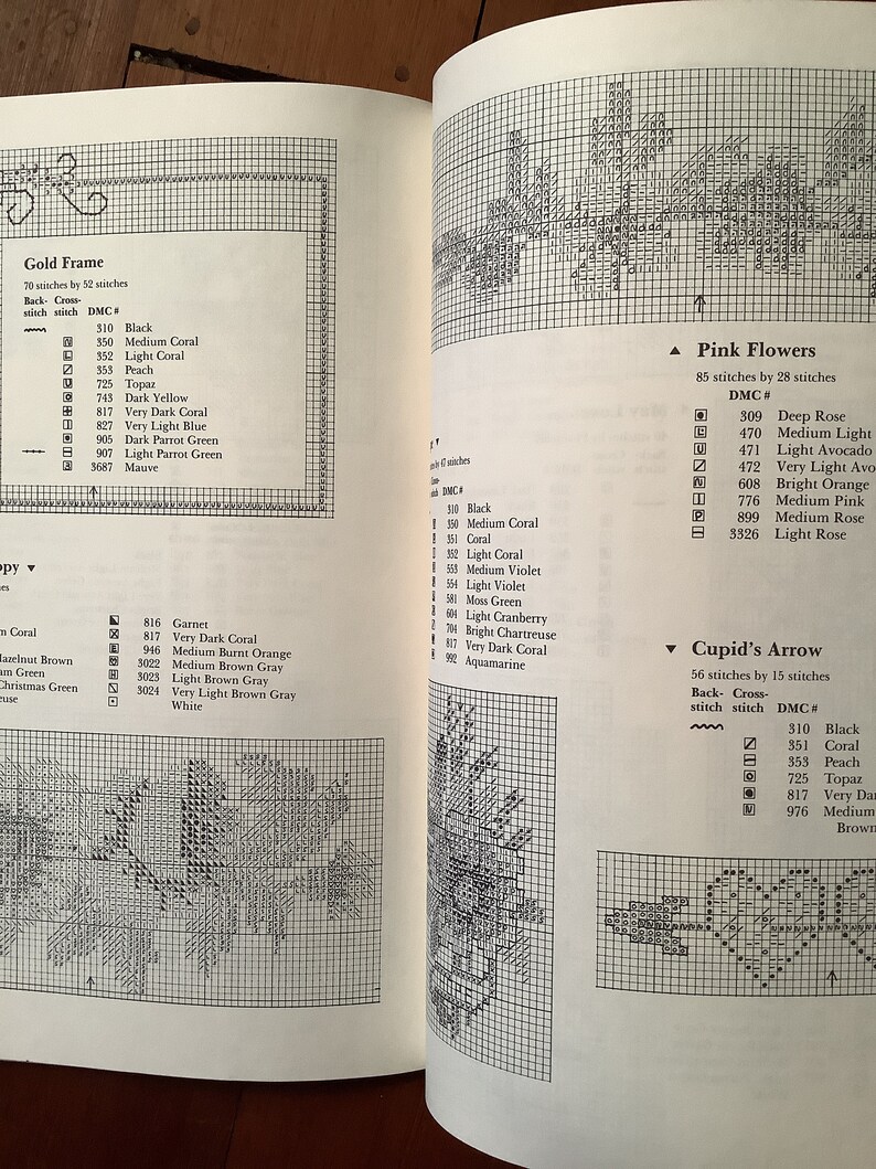 Old-fashioned Floral Charted Designs for Cross Stitch Book - Etsy