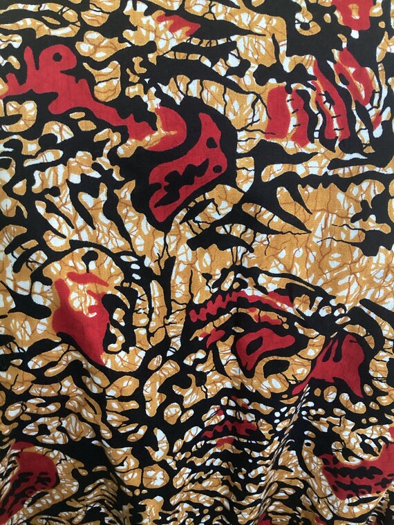 1970's Mens Summer Funky Malaysian Batik Robe Made i… - Gem