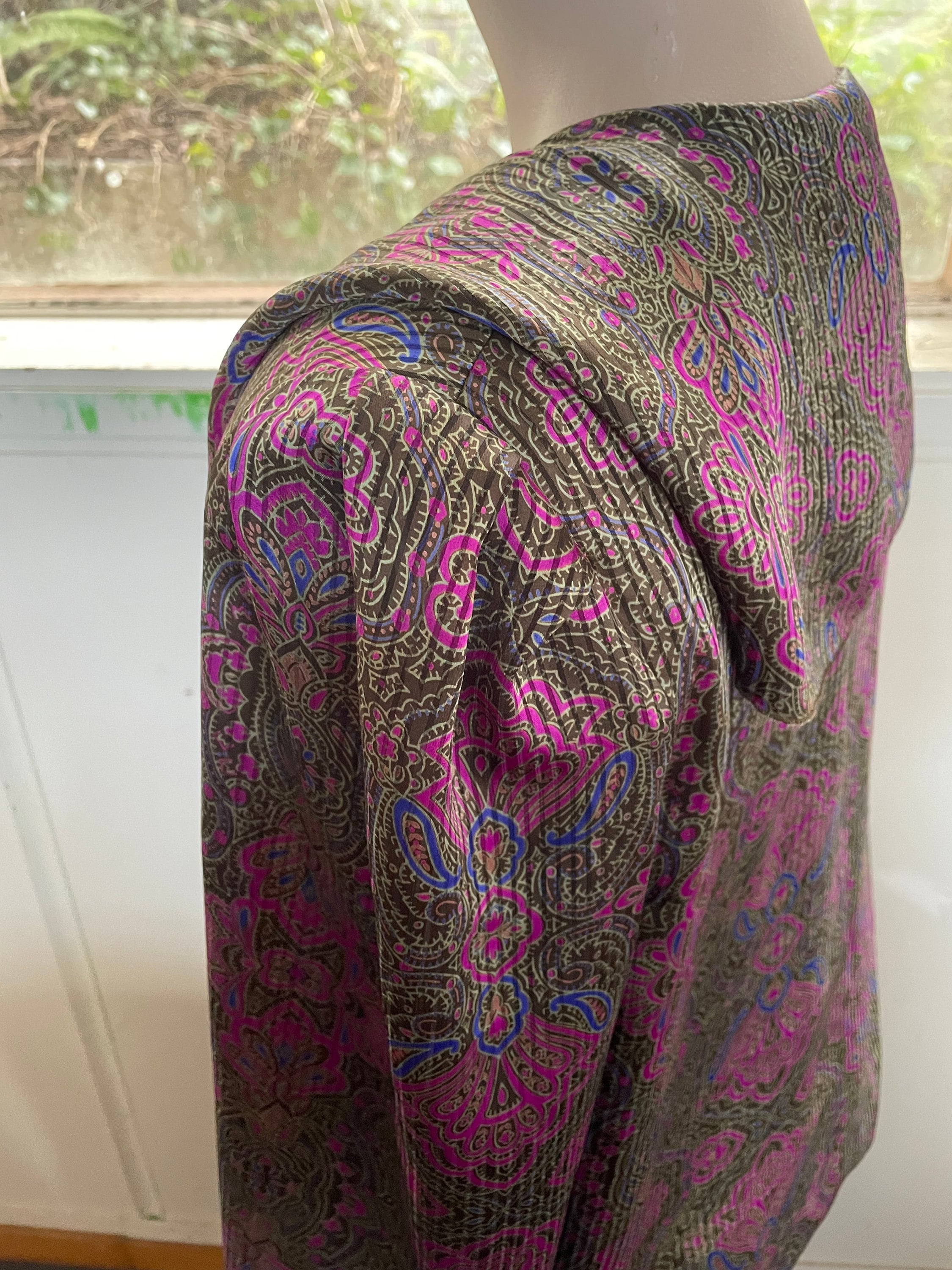 1980's Bohemian 2 Piece Skirt Suit , Wide Padded Shoulders, Made in ...
