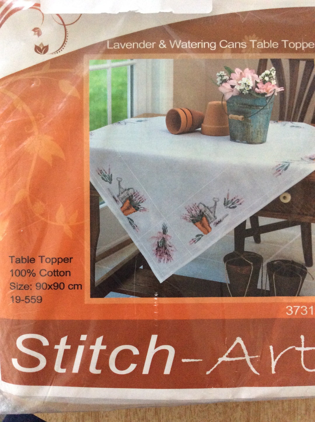 Duftin Stitch-art Kit , 90cm Square Table Cloth Charted for Embroidery ...