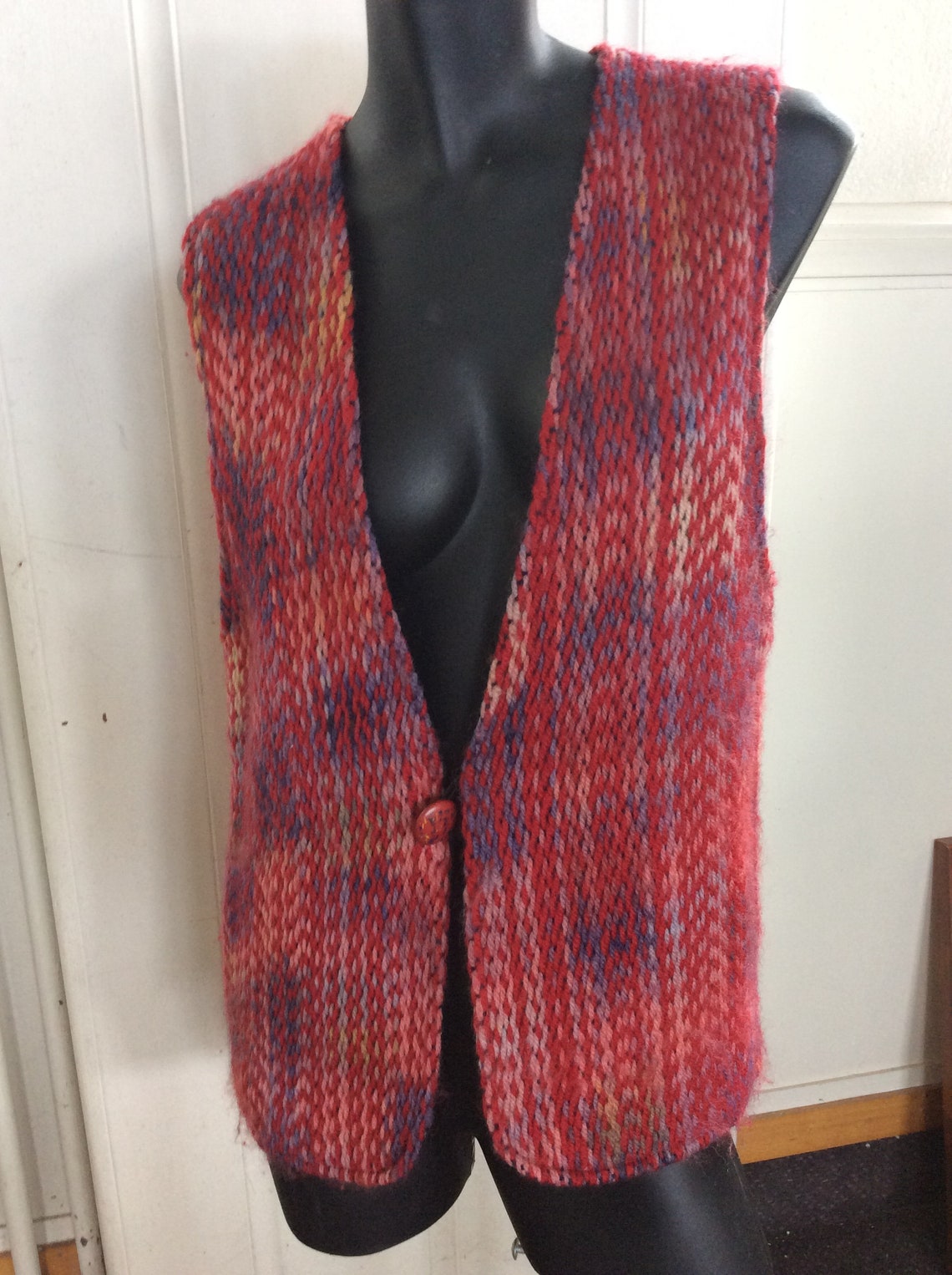 Handcrafted , Handwoven New Zealand Wool Vest, Sue Bateup Made in New ...