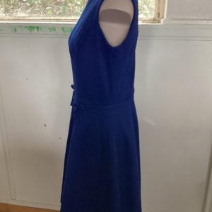 1960's Crimpknit Terylene Polyester Navy Dress , Claire Miller Sydney ...