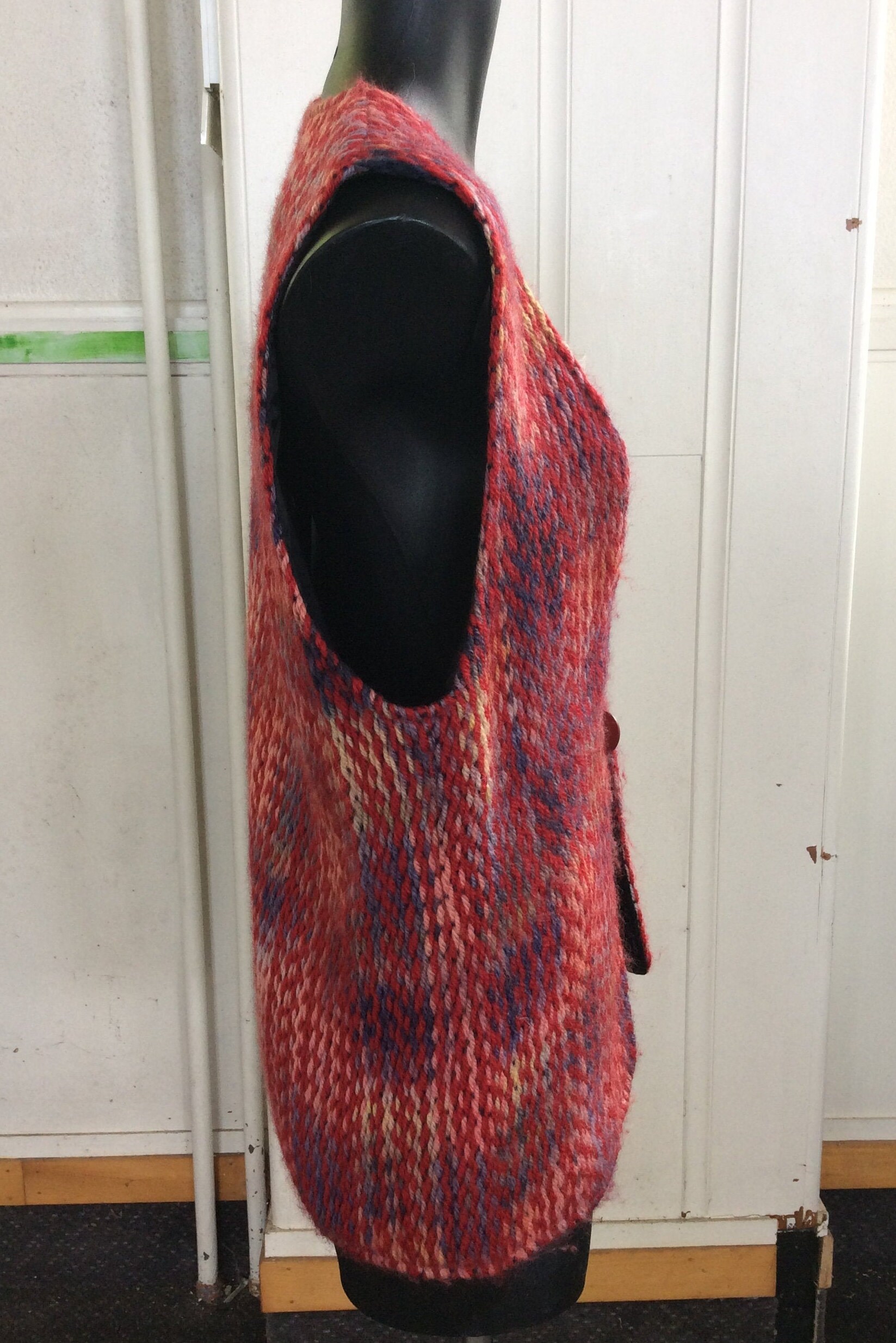 Handcrafted , Handwoven New Zealand Wool Vest, Sue Bateup Made in New ...