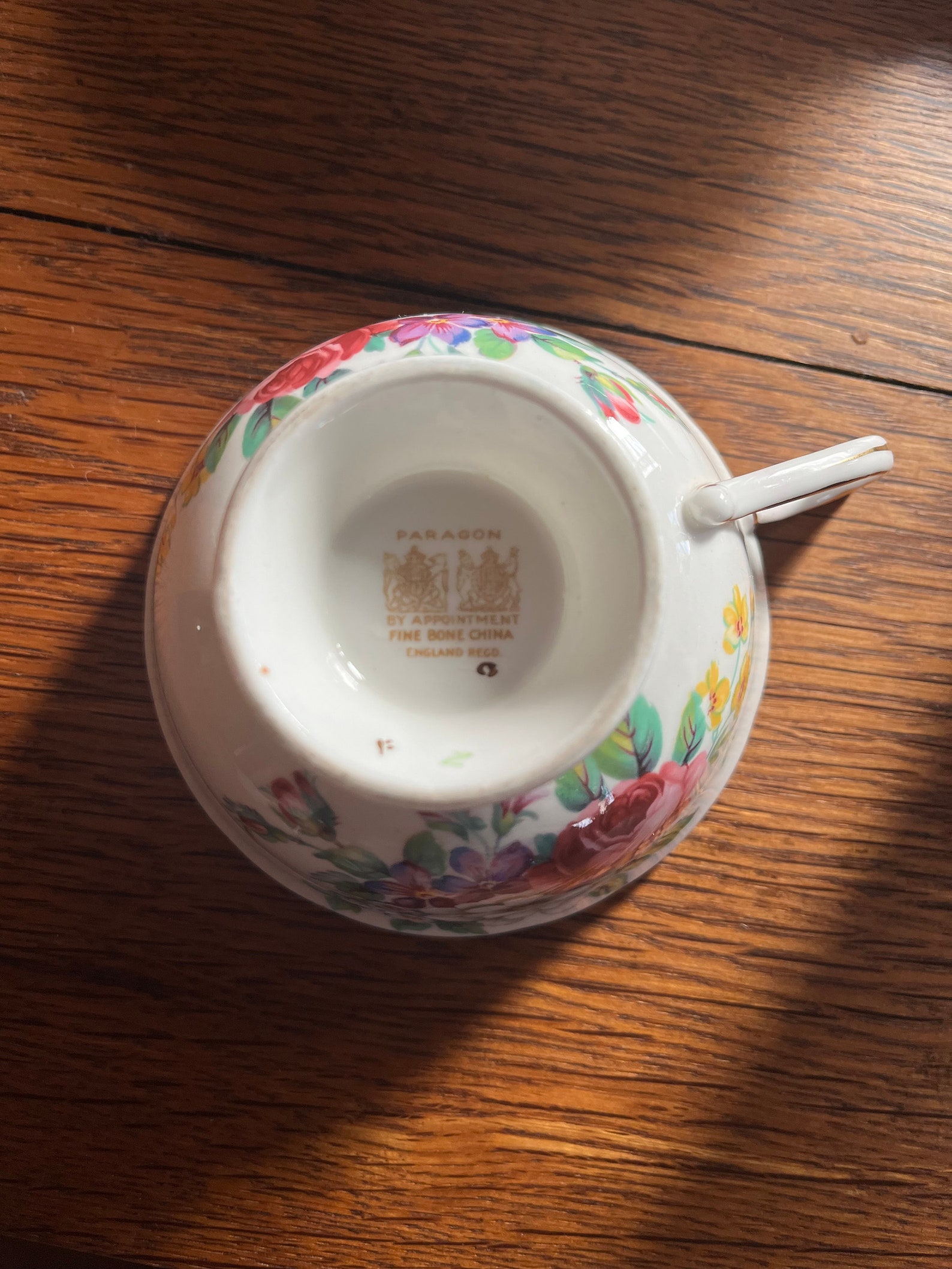 Paragon Double Warrant Pink Floral Duo Cup, Saucer, Made in England ...
