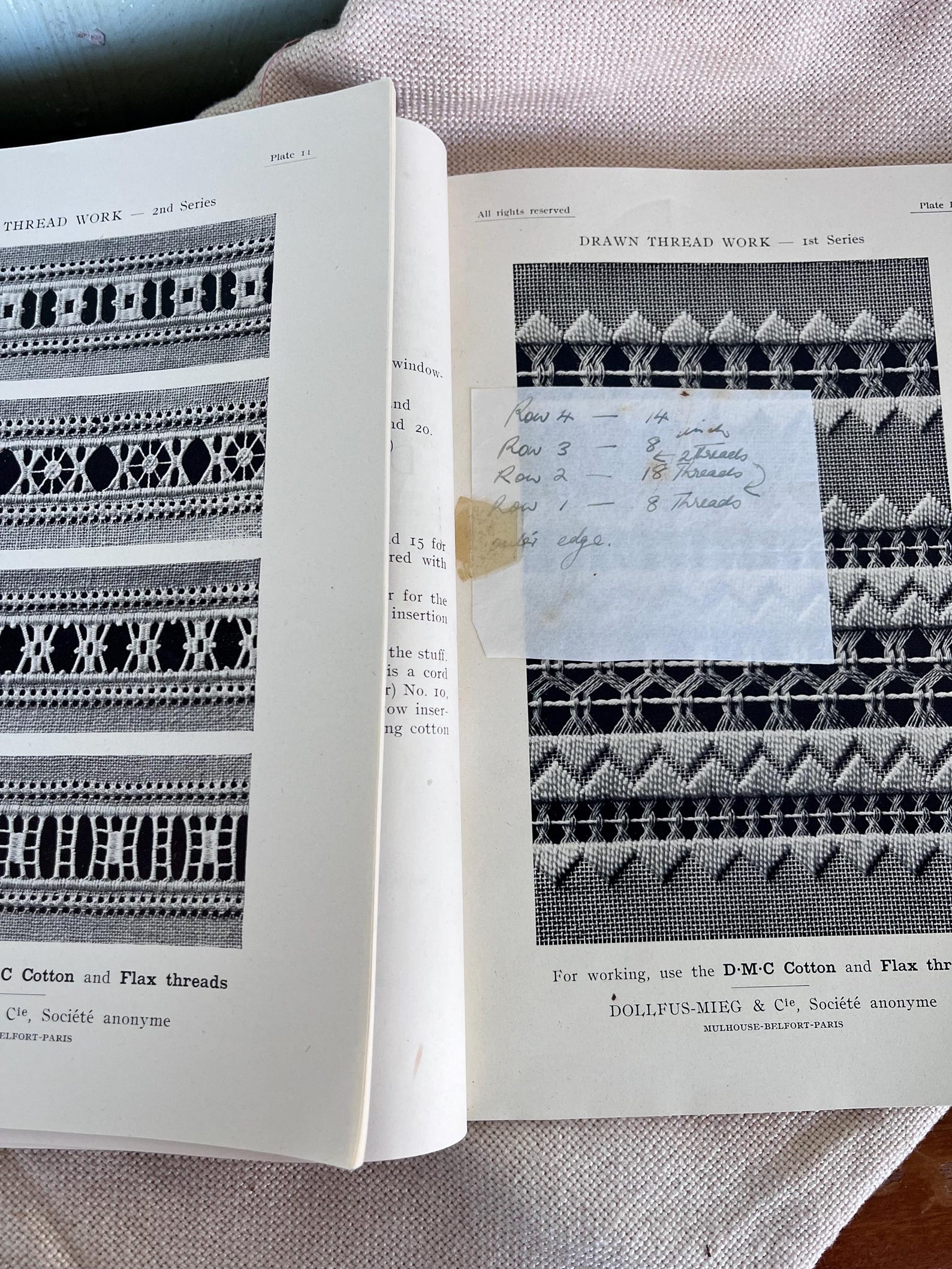 Rare 1930s Bundle, DMC Library , Drawn Thread Series 1 and 2 ...
