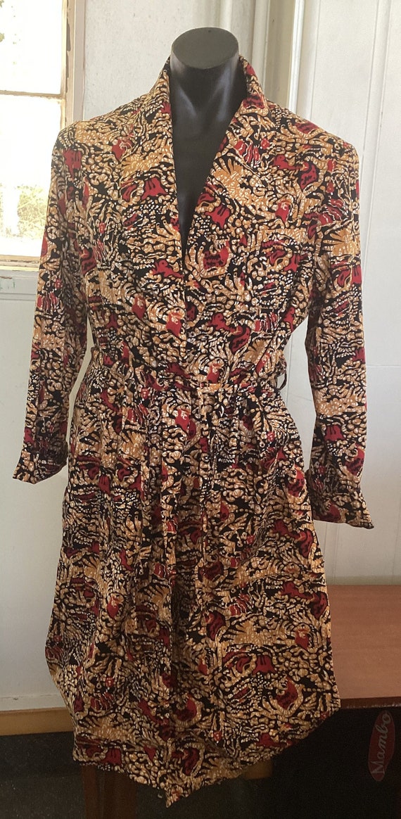 1970's Mens Summer Funky Malaysian Batik Robe Made i… - Gem