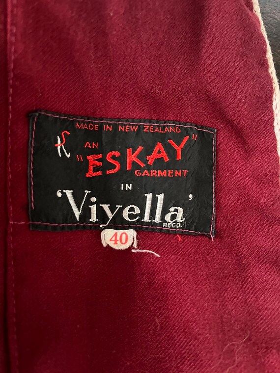 1960's Smoking Jacket Viyella Fabric Gown Robe Wool … - Gem