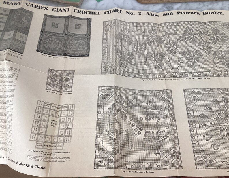 Mary Card’s Giant Crochet Charts, Chart No 2, Chart No 3, Centre for ...