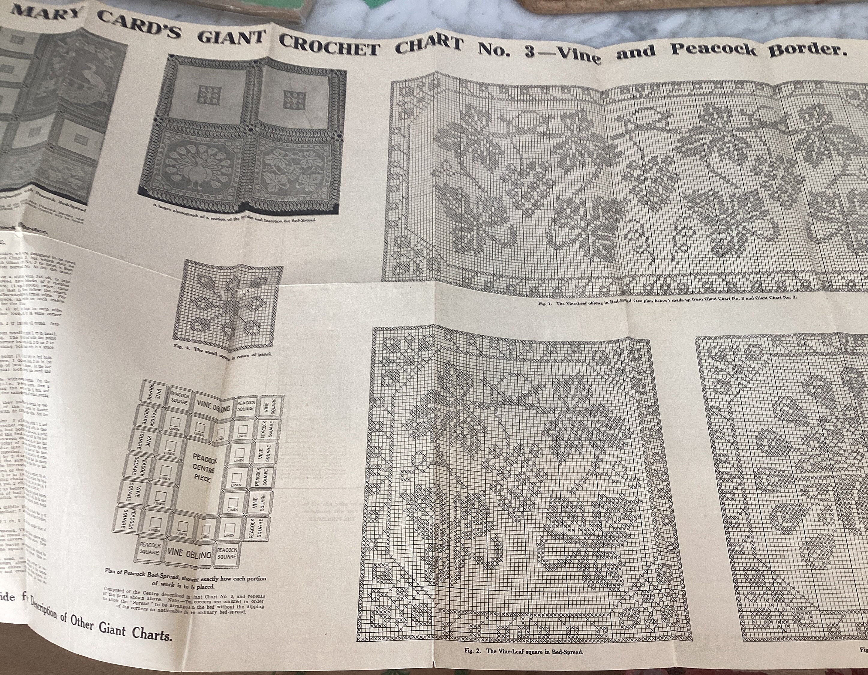 Mary Card’s Giant Crochet Charts, Chart No 2, Chart No 3, Centre for ...