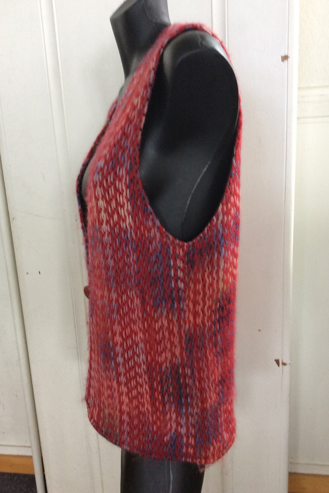 Handcrafted , Handwoven New Zealand Wool Vest, Sue Bateup Made in New ...