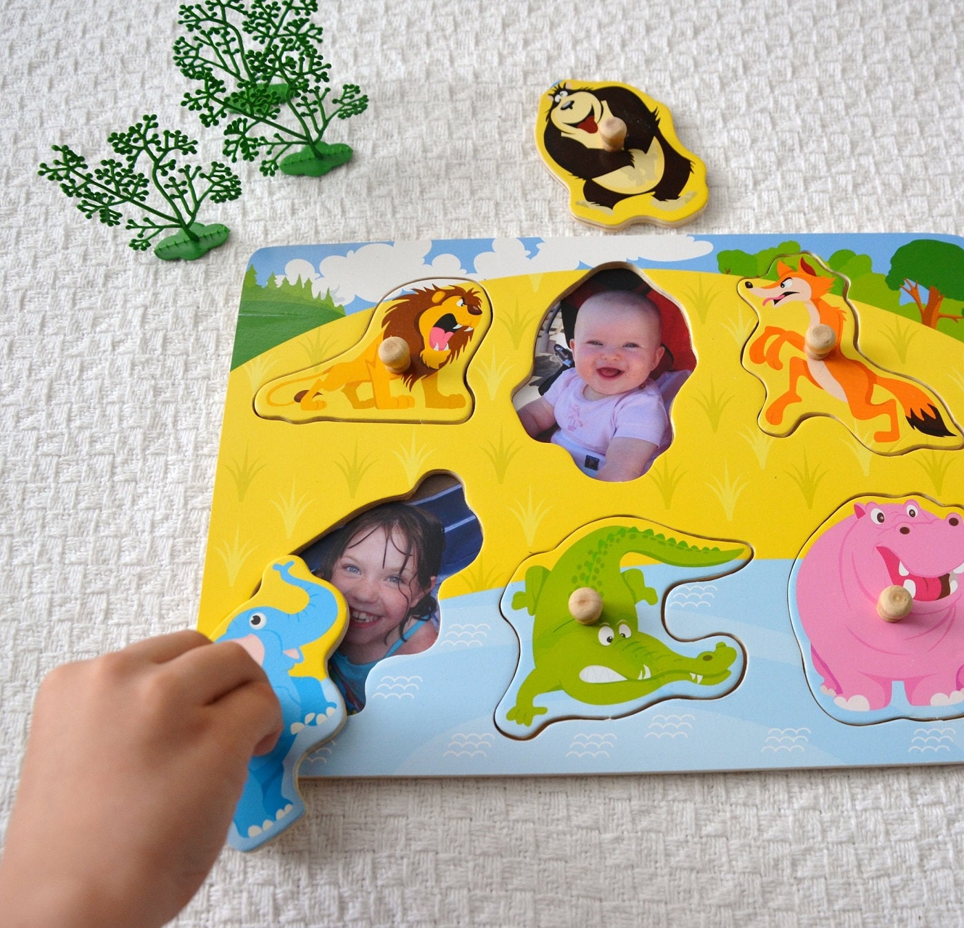 Peek-a-boo Puzzle Jungle Six-piece Puzzle - Etsy Hong Kong