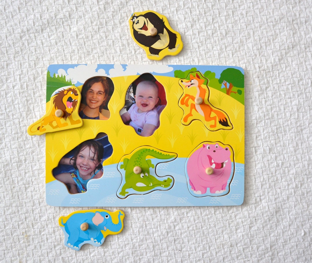 Peek-a-boo Puzzle Jungle Six-piece Puzzle - Etsy Hong Kong