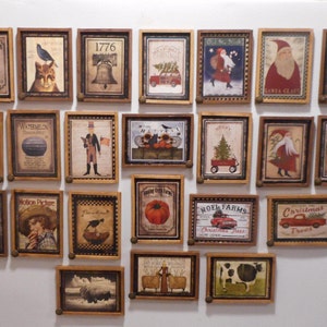 Magnet: Unique Primitive Rustic 3 by 4 Framed Magnet/wall - Etsy