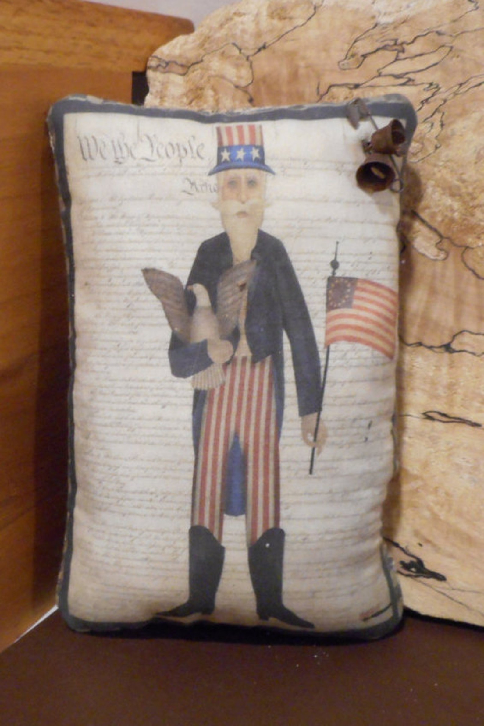 Shelf Pillow Tuck: Primitive Rustic Americana Pillow Tuck. 4 | Etsy