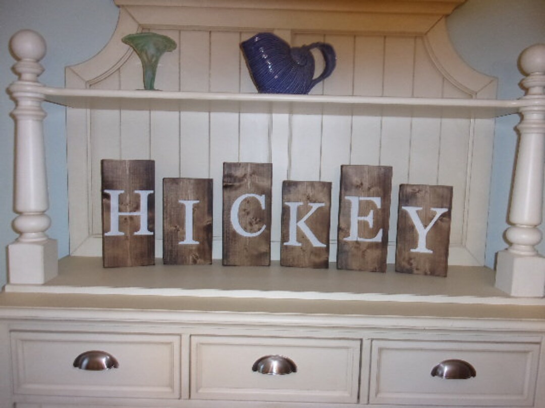 Large Personalized Block Letters Custom Wood Letter Blocks Shelf Sitter ...