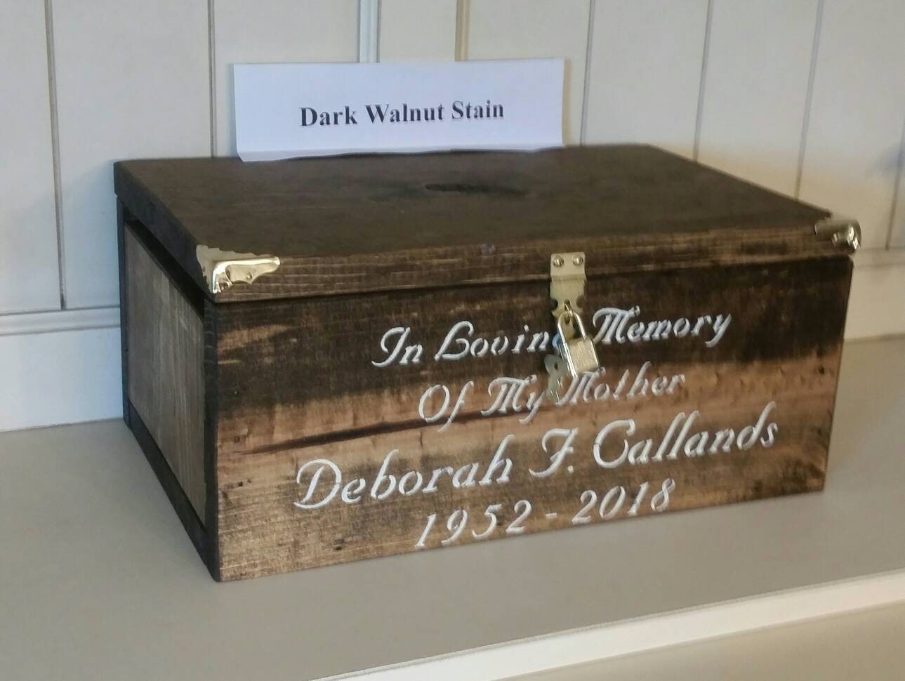 Funeral Card Box Donations Box Rustic Wedding Card Box | Etsy