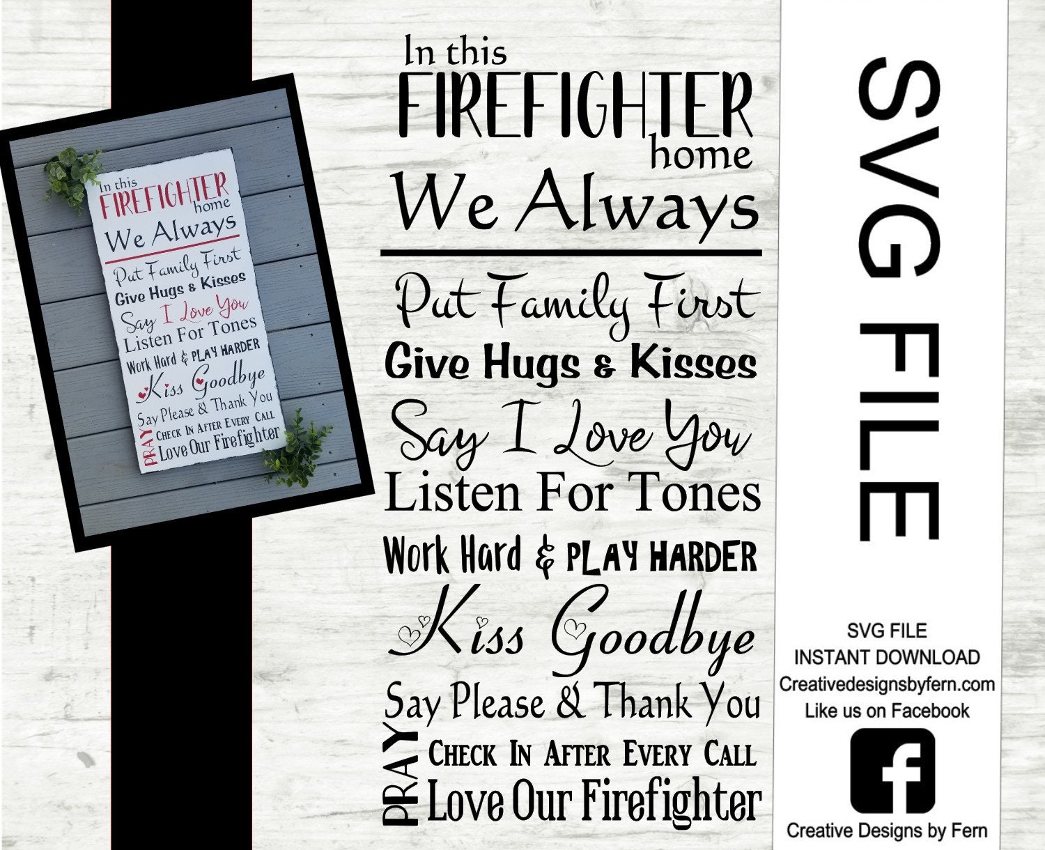 SVG File, Firefighter Svg by Creative Designs by Fern, Firefighter ...