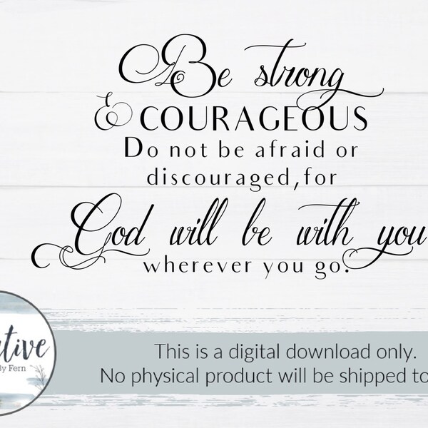 Joshua 1 9 Svg - Etsy