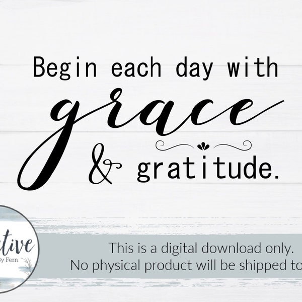 Grace and Gratitude Sign - Etsy