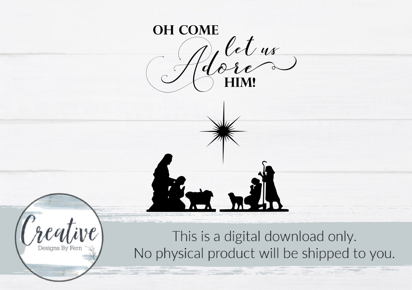 Oh Come Let Us Adore Him Svg,christmas Sign Svgs,christmas Svg File,christmas Wall Svg,chrsitmas ...