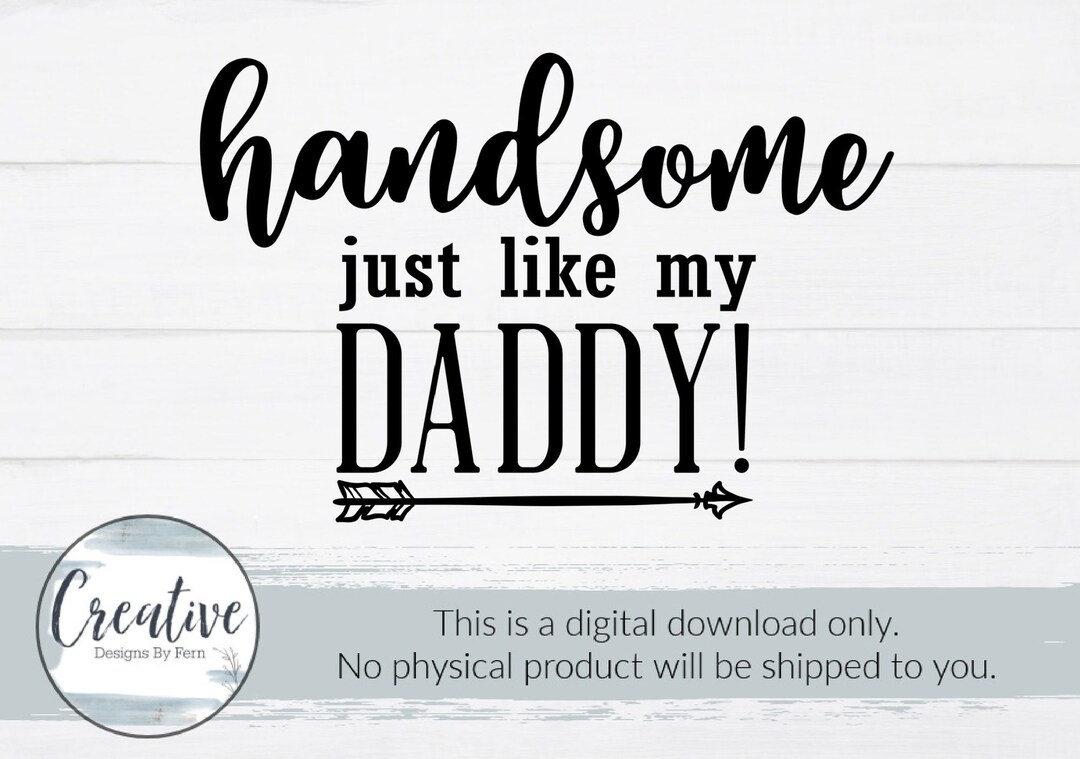 Guapo como papá svgbody suit svg diseño archivo svgarchivo - Etsy México