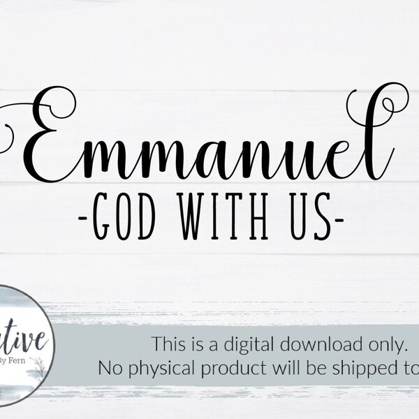 Emmanuel God - Etsy